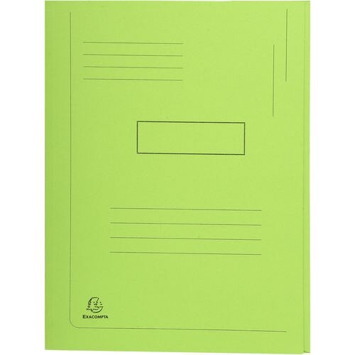 Exacompta 2 Flap Folder 445013E A4 Bright Green Cardboard 24 x 32 cm P ...