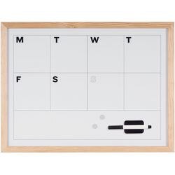 Bi-Office Weekly Planner Magnetic Wall Mounted 60 (W) x 45 (H) cm Whit ...
