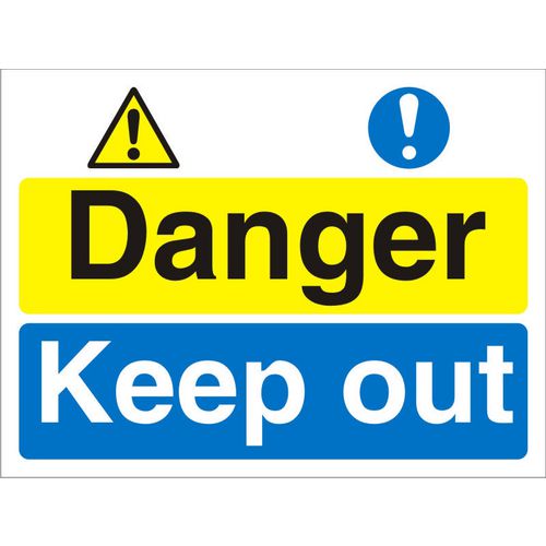 Warning Sign Keep Out Fluted Board 45 x 60 cm — Parkem