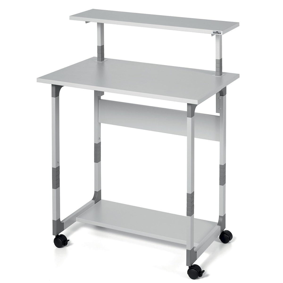 Durable SYSTEM PC Workstation Trolley 80 Variable Height Grey - 371810 ...
