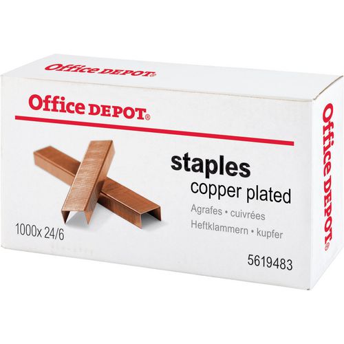 Office Depot Staples 24/6 Copper 1000 Staples — Parkem