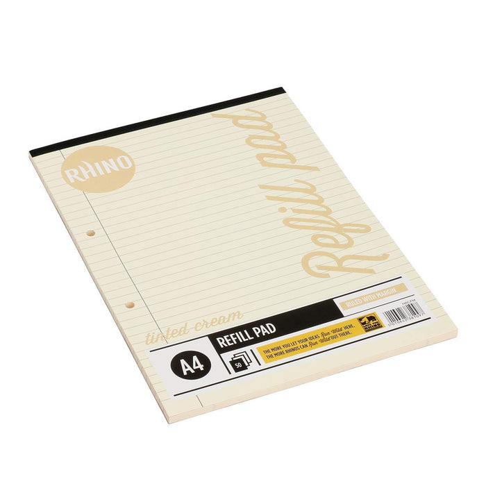 Rhino A4 Special Refill Pad 50 Leaf Feint Ruled 8mm With Margin Cream ...