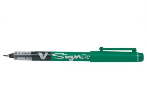 Pilot V Sign Pen Liquid Ink 2.0 mm Tip - Green, Box of 12 — Parkem