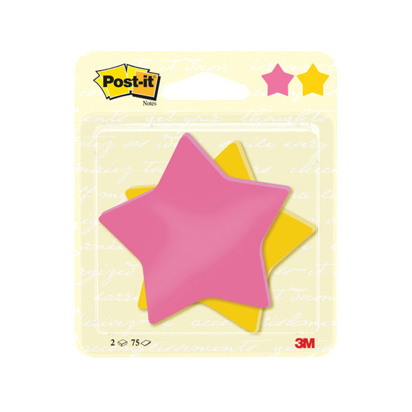 Post-it Notes Star Shape 75 Sheet 70.5 x 70.5mm (Pack of 2) — Parkem