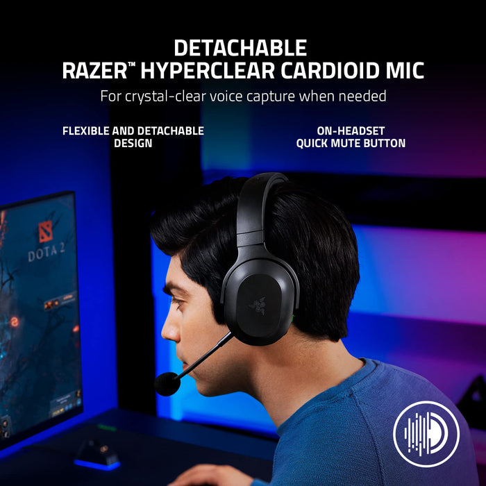Razer Barracuda X 2022 Wired and Wireless Bluetooth Gaming Headset Bla ...