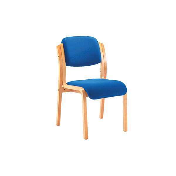 Jemini Wood Frame Side Chair No Arms 640x640x845mm Blue — Parkem